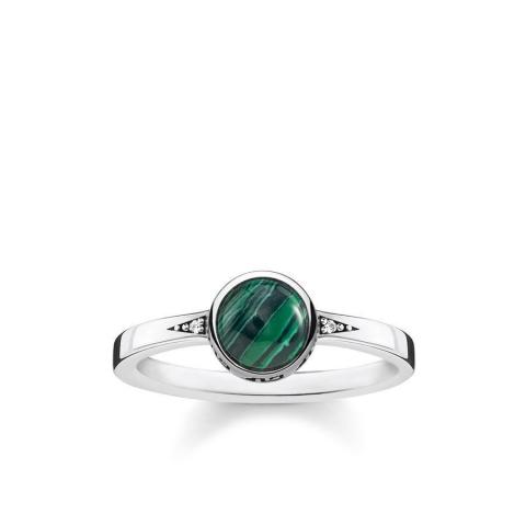 Thomas Sabo Ring für Damen - Glam and Soul - Grüner Stein - TR2177-880 ...