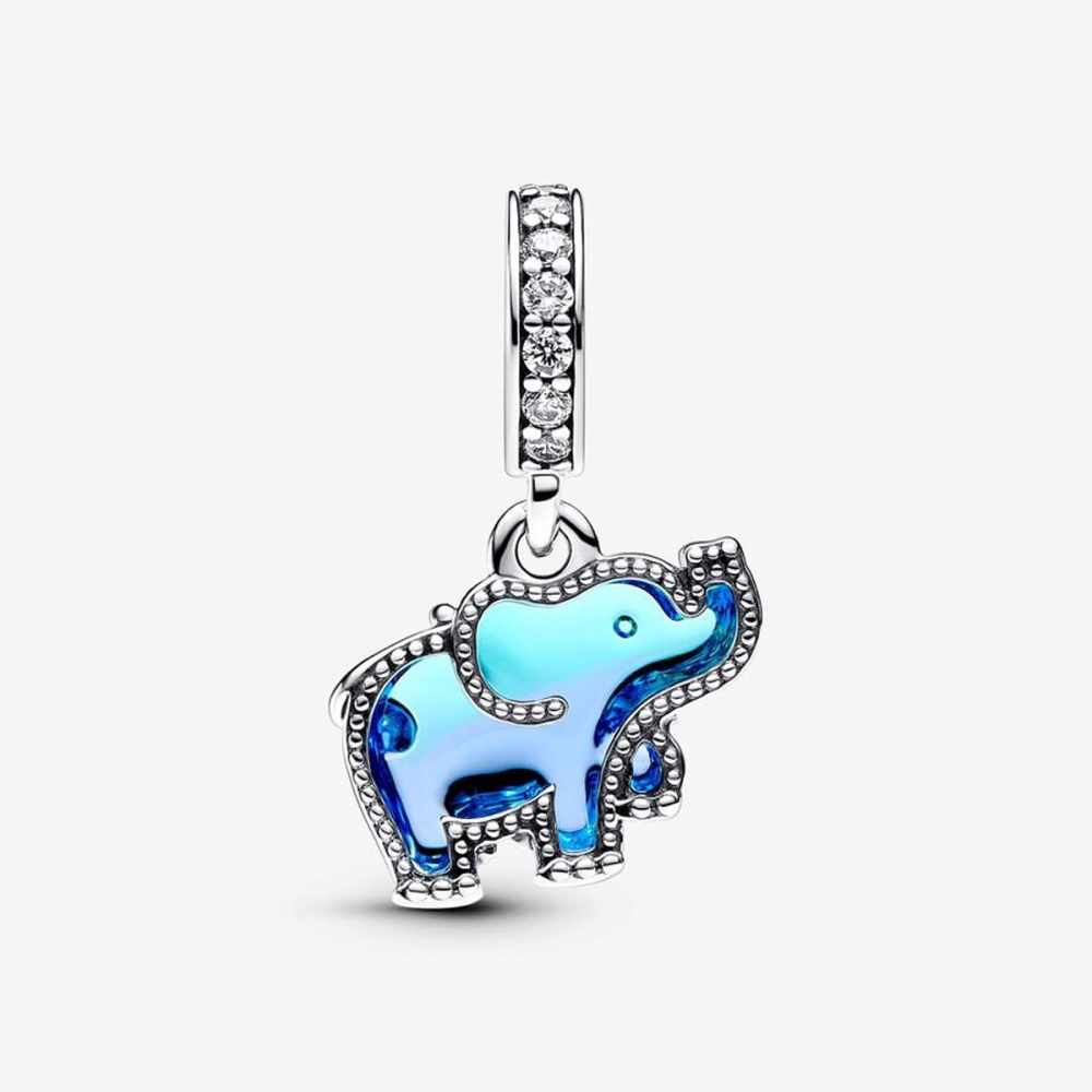 Pandora Charm Blauer Murano Glas Elefant 793339C01